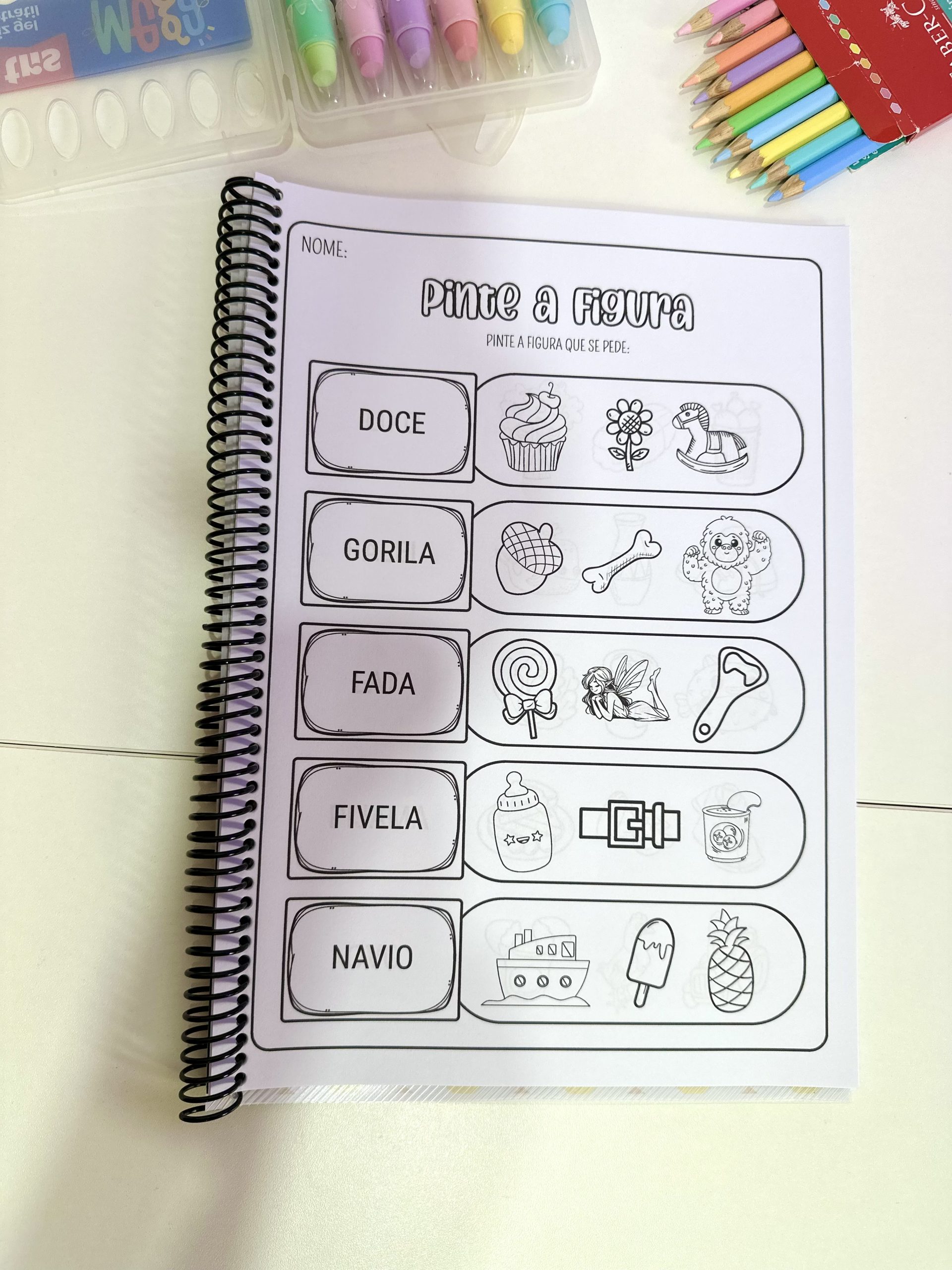 Apostila pinte a figura sílabas simples. – Prof Atividades Infantis