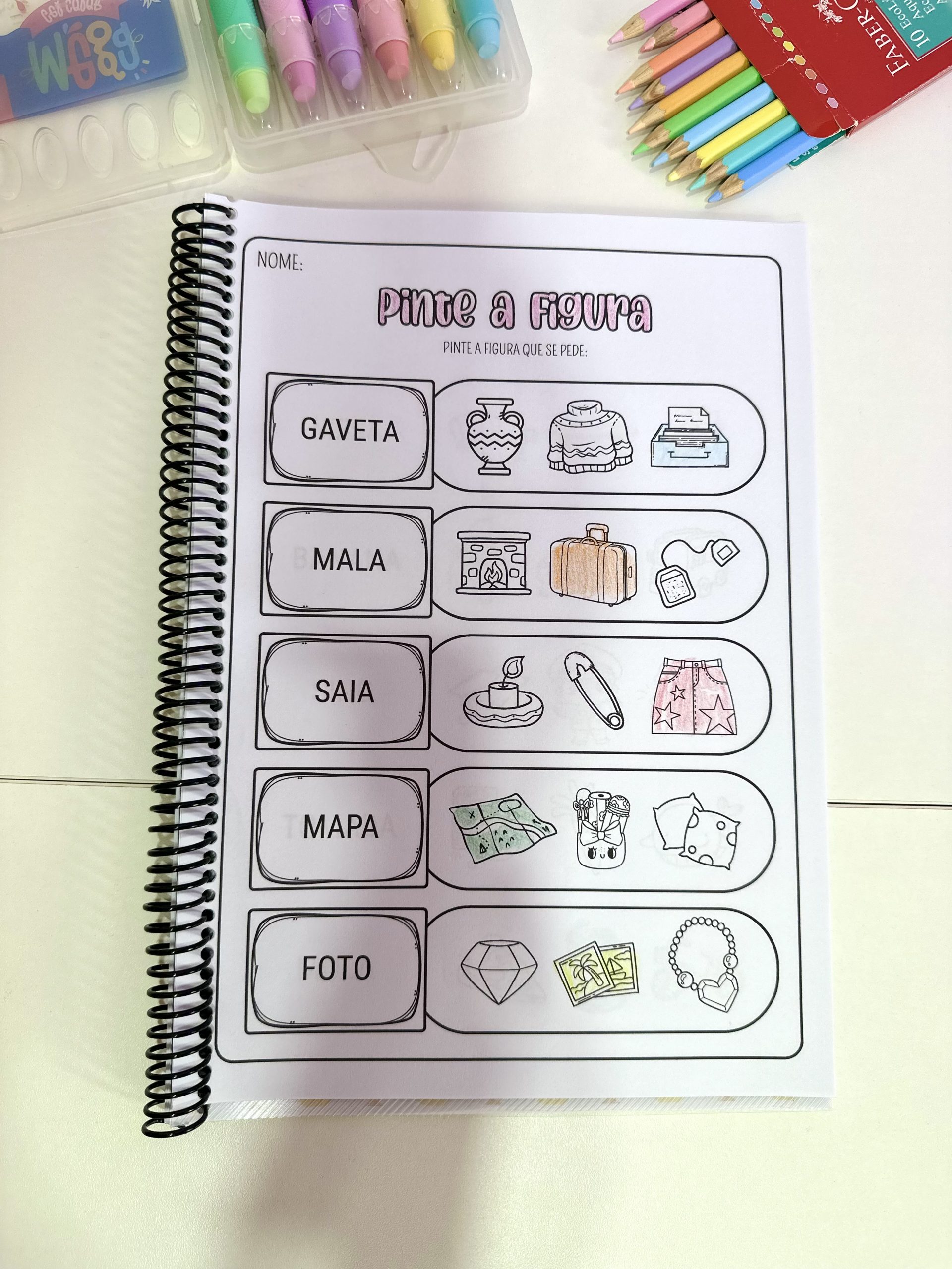 Apostila pinte a figura sílabas simples. – Prof Atividades Infantis